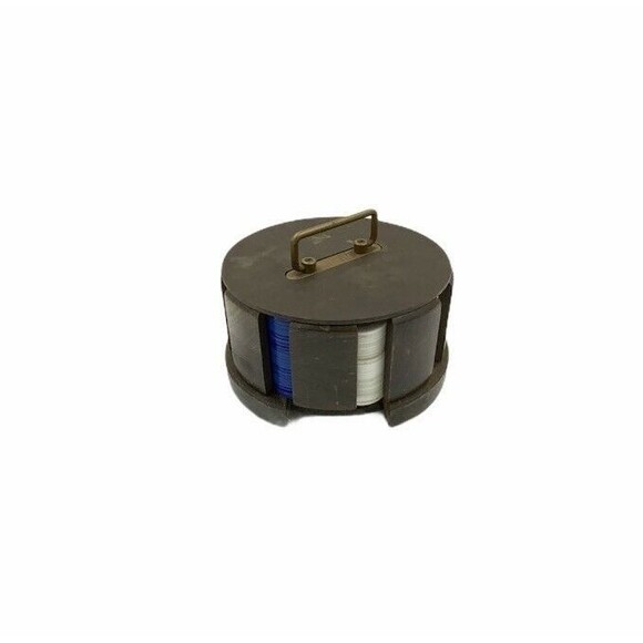 Games | Vintage Drueke 399 Poker Chips Solid Wood Rotating Carouse ...